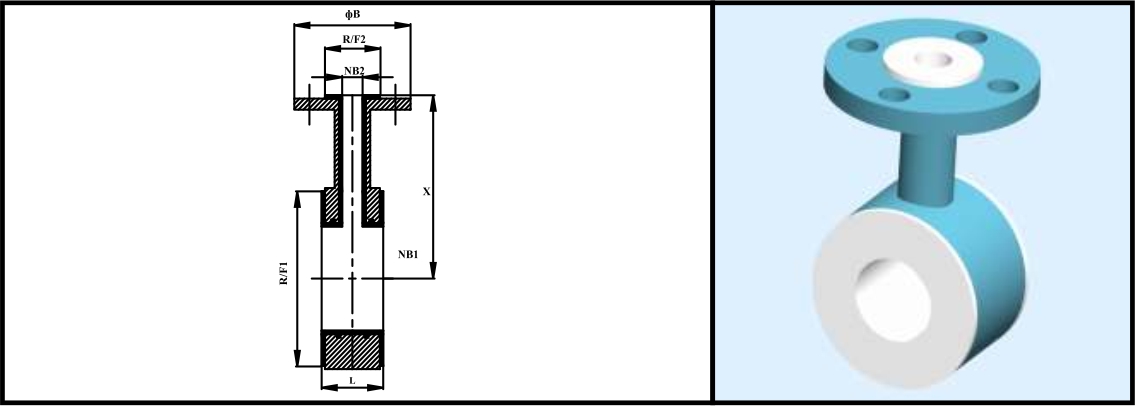 Heta Glass And Polymers PVT. LTD. - PTFE Lined instrument Tee | Lined ...