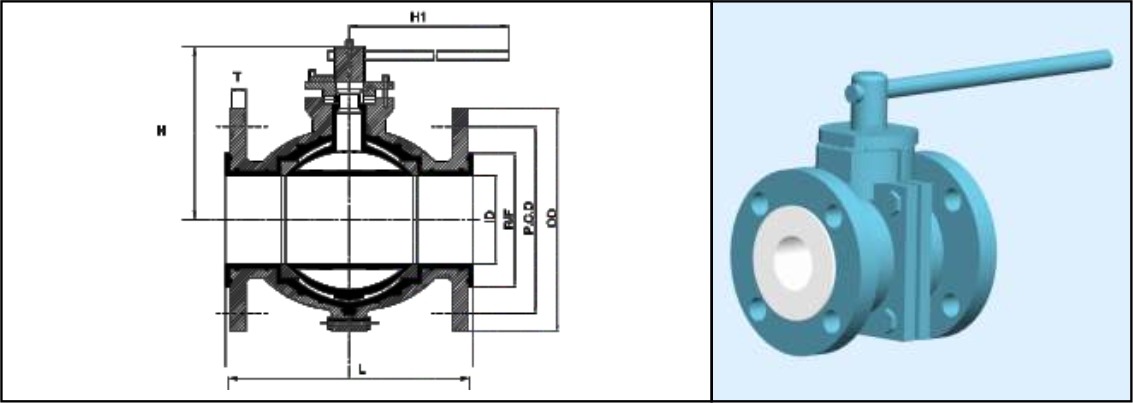 Heta Glass And Polymers PVT. LTD. - PTFE (FEP/PFA) Lined Ball Valve ...